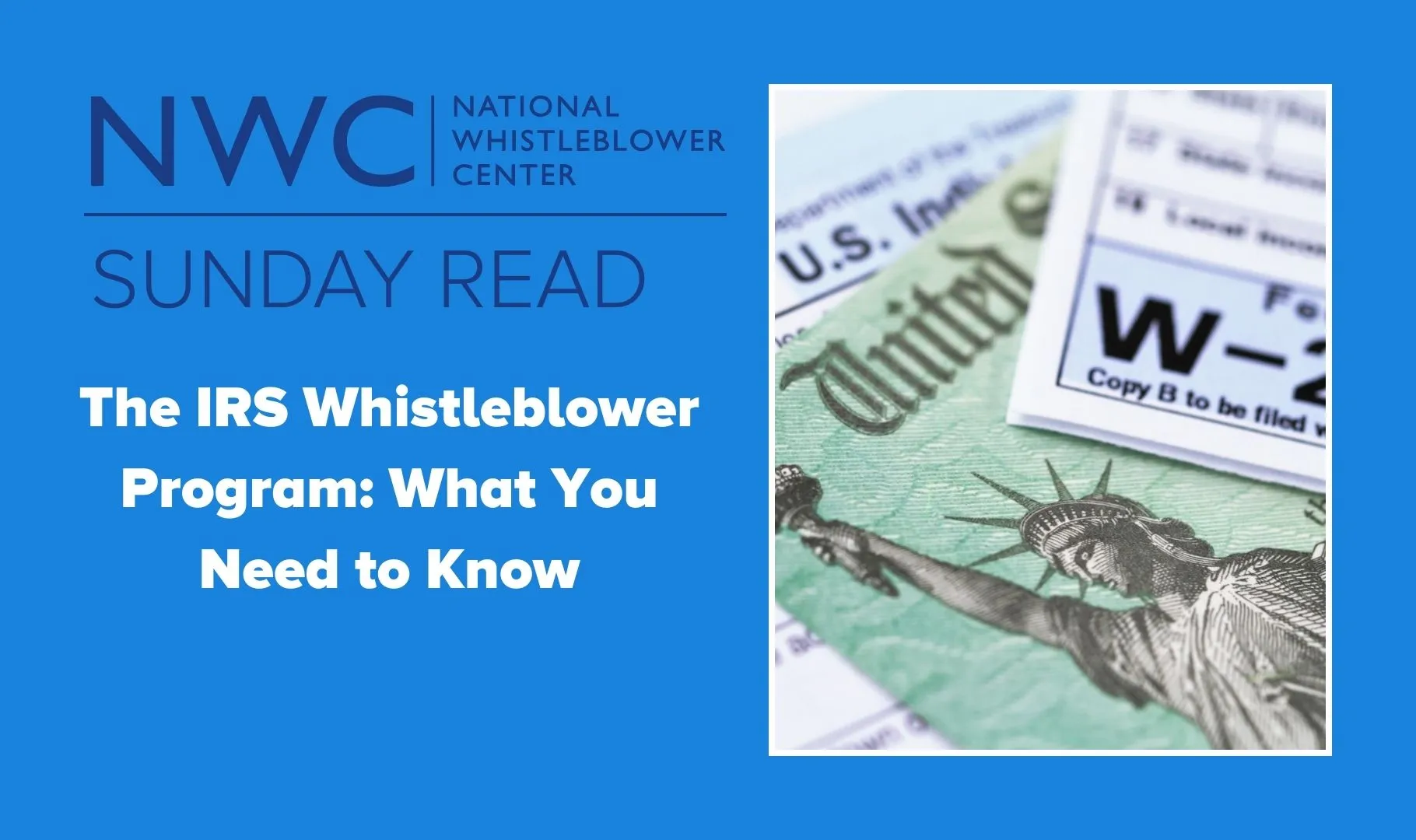 Sunday Read: The IRS Whistleblower Program: What You Need to Know ...